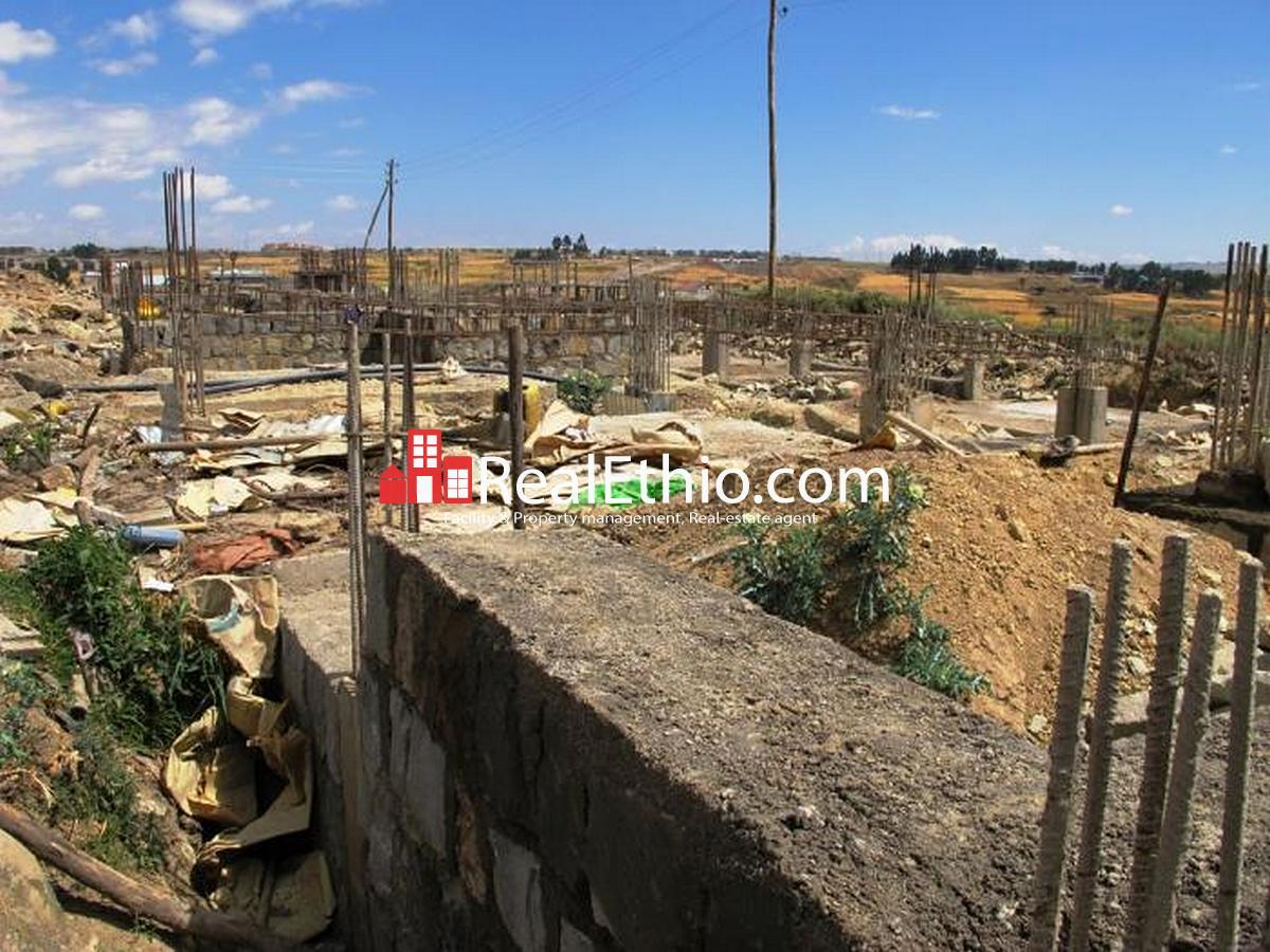 Ground plus 2 unfinished house for sale at Ayat, Addis Ababa, Ethiopia.