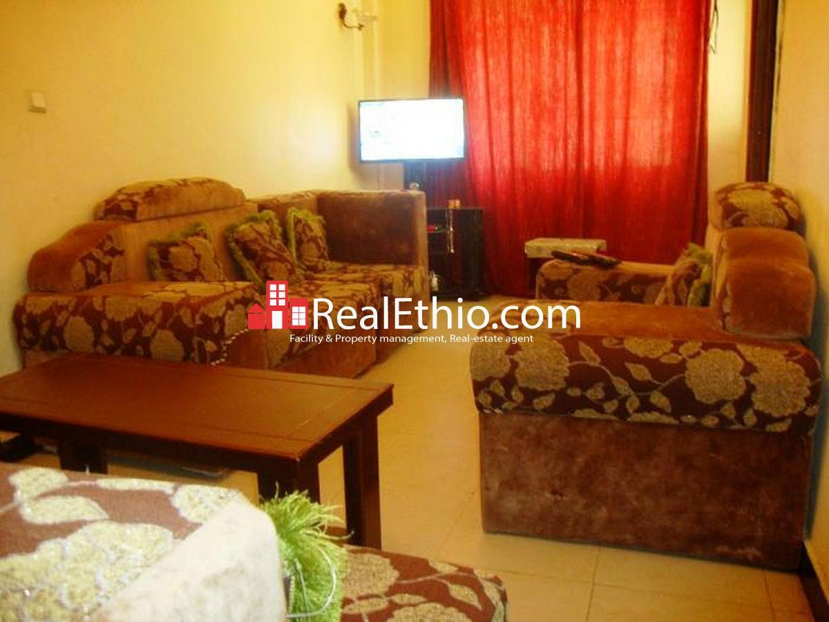 Jemo 1, 2 BR furnished condominium apartment for rent, Addis Ababa.