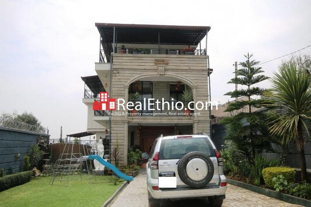 Megenagna Top view by Arrarat side, ground plus 3 plus basement house ...