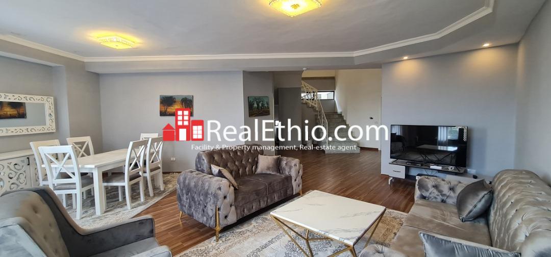 Bole Atlas, 3 BR Furnished Duplex Apartment for Rent, Addis Ababa.