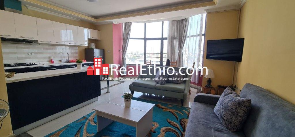 Bole Atlas, 1 BR Furnished Apartment for Rent, Addis Ababa.